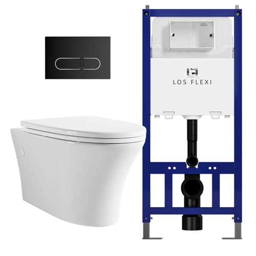 Comfort & Elongated Wall Hung Toilet System, Los Flexi Wall Mounted ...