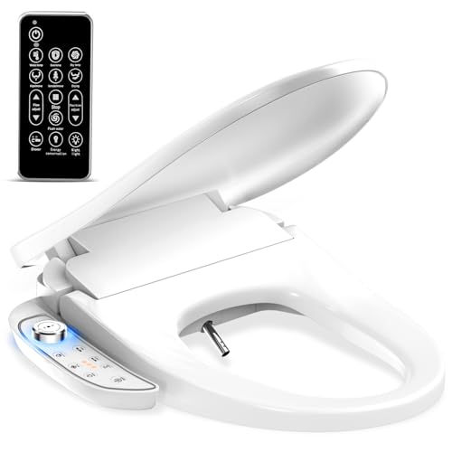 Electric Bidet Toilet Seat with Wireless Remote - Elongated Heated Bidet Toilet Seat - Bidet ...