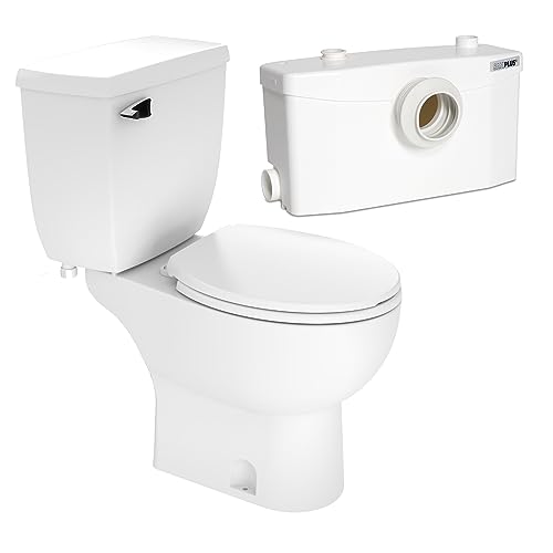 SANIFLO Saniplus + Toilet Bowl Round + Toilet Tank Bundle - Residential ...