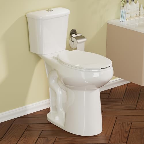 SUPERFLO Elongated Tall Toilet 21 Inch White, Extra Tall Toilets for ...