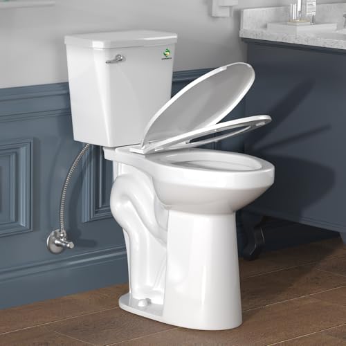 SUPERFLO Tall Toilets for Seniors 21 Inch, High Toilet with S-trap ...