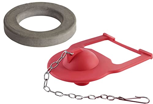 Toilet Flapper Replacement with Toilet Flush Valve Seal Gasket ...